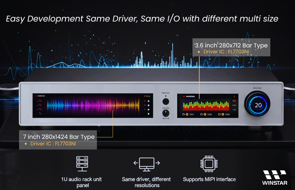 TFT Display Solutions for Pro Audio Front Panels | WINSTAR